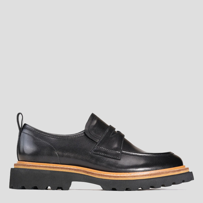 ABBA - BLACK LEATHER – Ians Shoes for Women