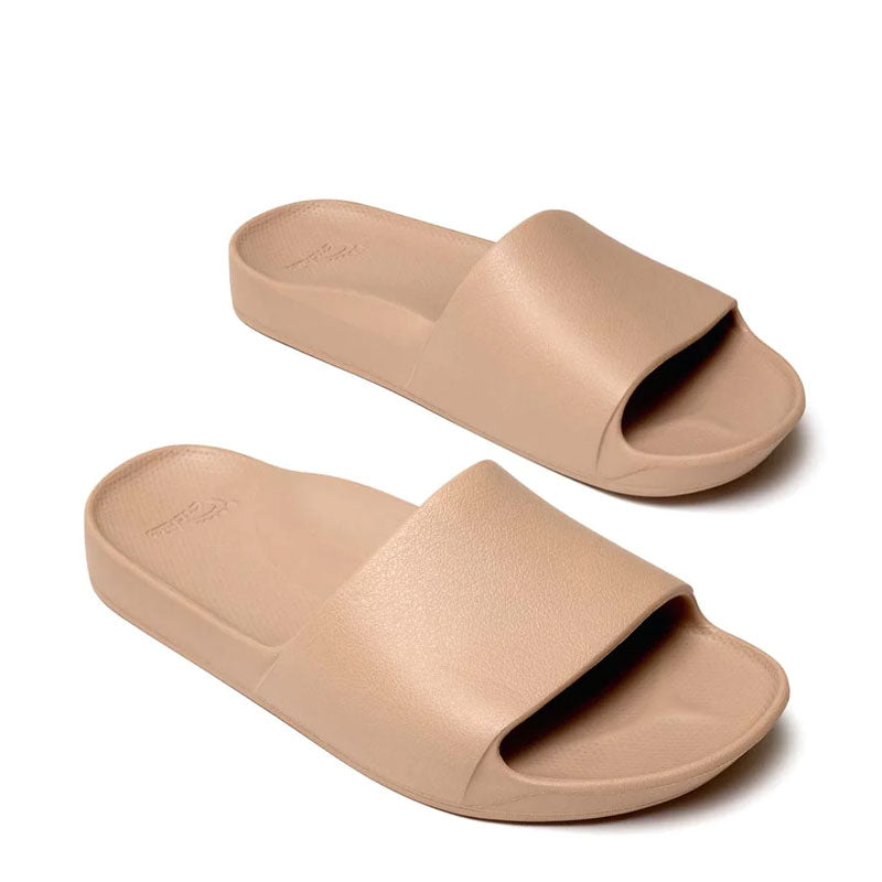 Shop ARCH SUPPORT SLIDES - TAN by ARCHIES - Ian's Shoes for Women