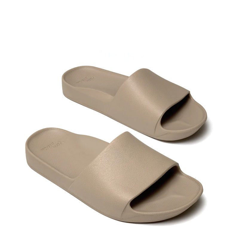 Shop ARCH SUPPORT SLIDES - TAUPE by ARCHIES - Ian's Shoes for Women