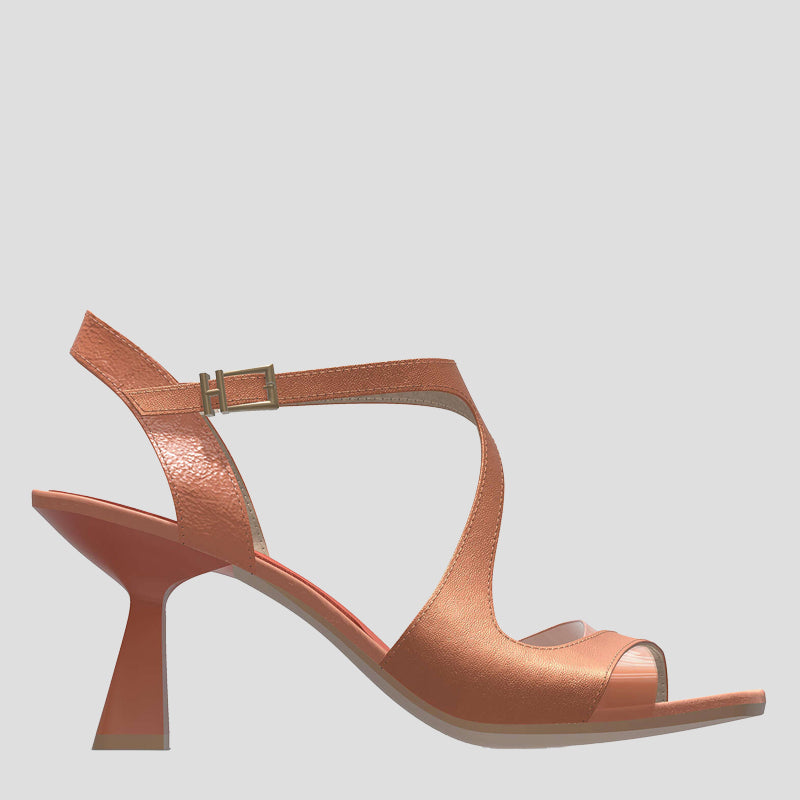 DANIELLE - CORAL LEATHER SANDAL HEELS - FINAL SALE – Ians Shoes for Women