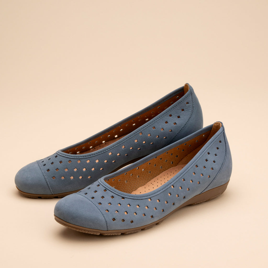 SKYLAR GA - JEANS NUBUCK FLATS – Ians Shoes for Women